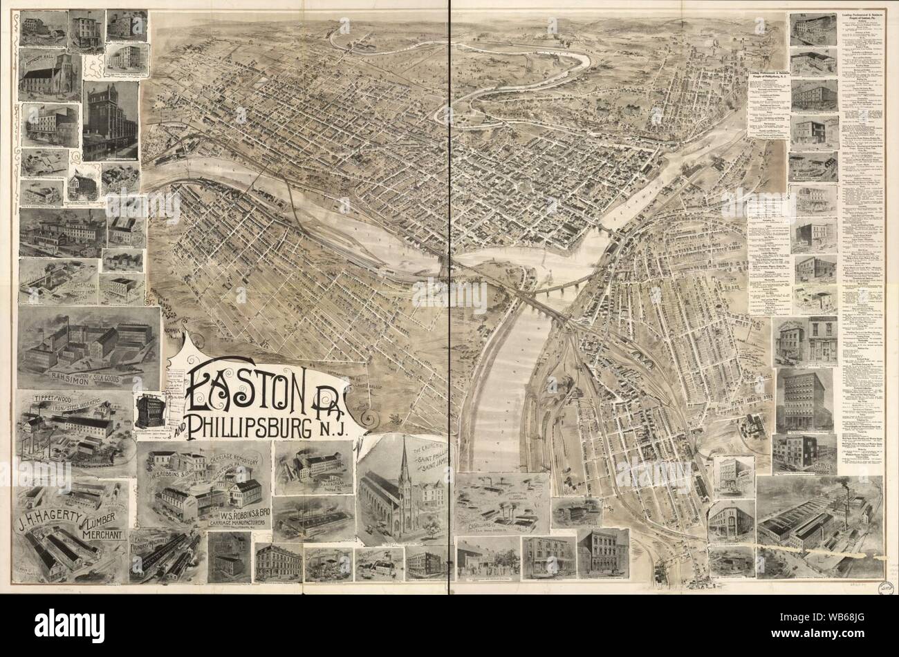 Easton PA 1900 Stock Photo - Alamy
