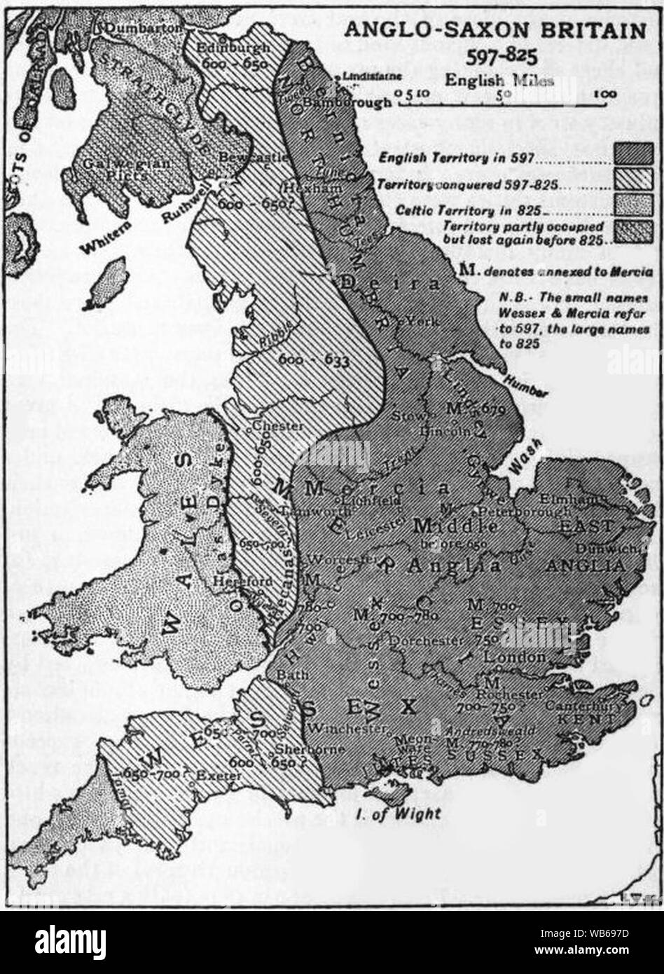 EB1911 - English History - Anglo-Saxon Britain 597–825 Stock Photo - Alamy