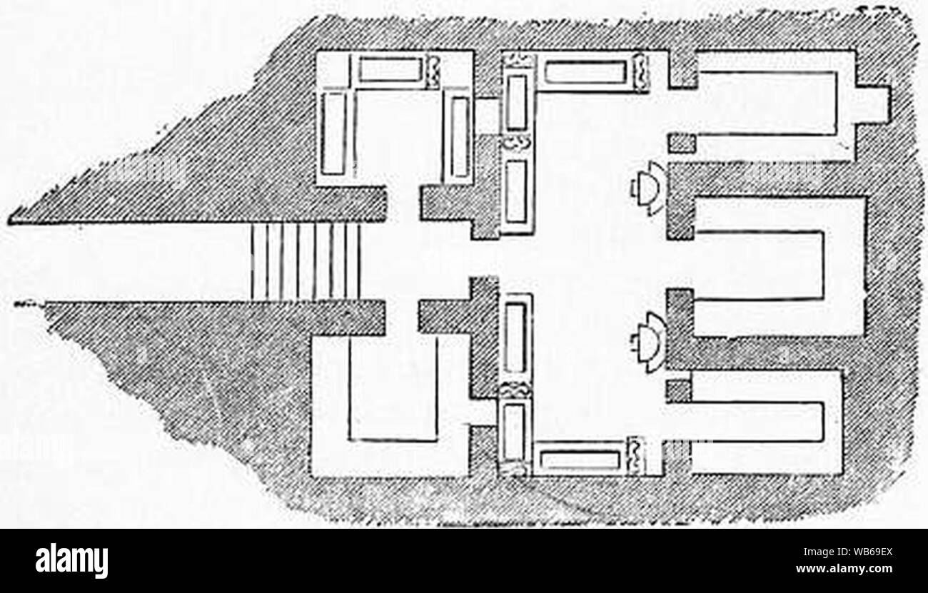EB1911 Catacomb - Fig. 23.—Plan of a Tomb at Cervetri Stock Photo - Alamy