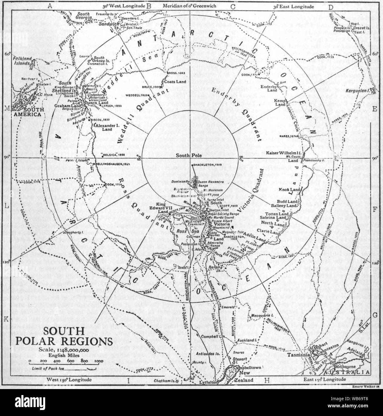 EB1911 Polar Regions -South Polar Regions Stock Photo - Alamy