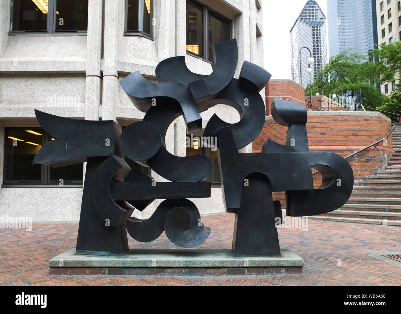 Exterior sculpture at the Jackson Federal Building, Seattle, Washington ...