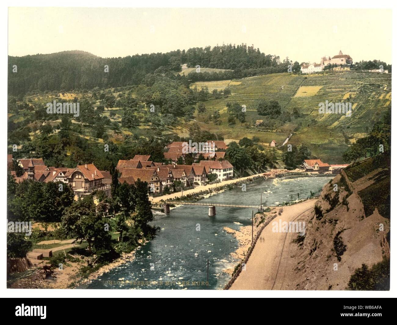 Eberstein Castle and the Murg, Baden-Baden, Baden, Germany Stock Photo ...