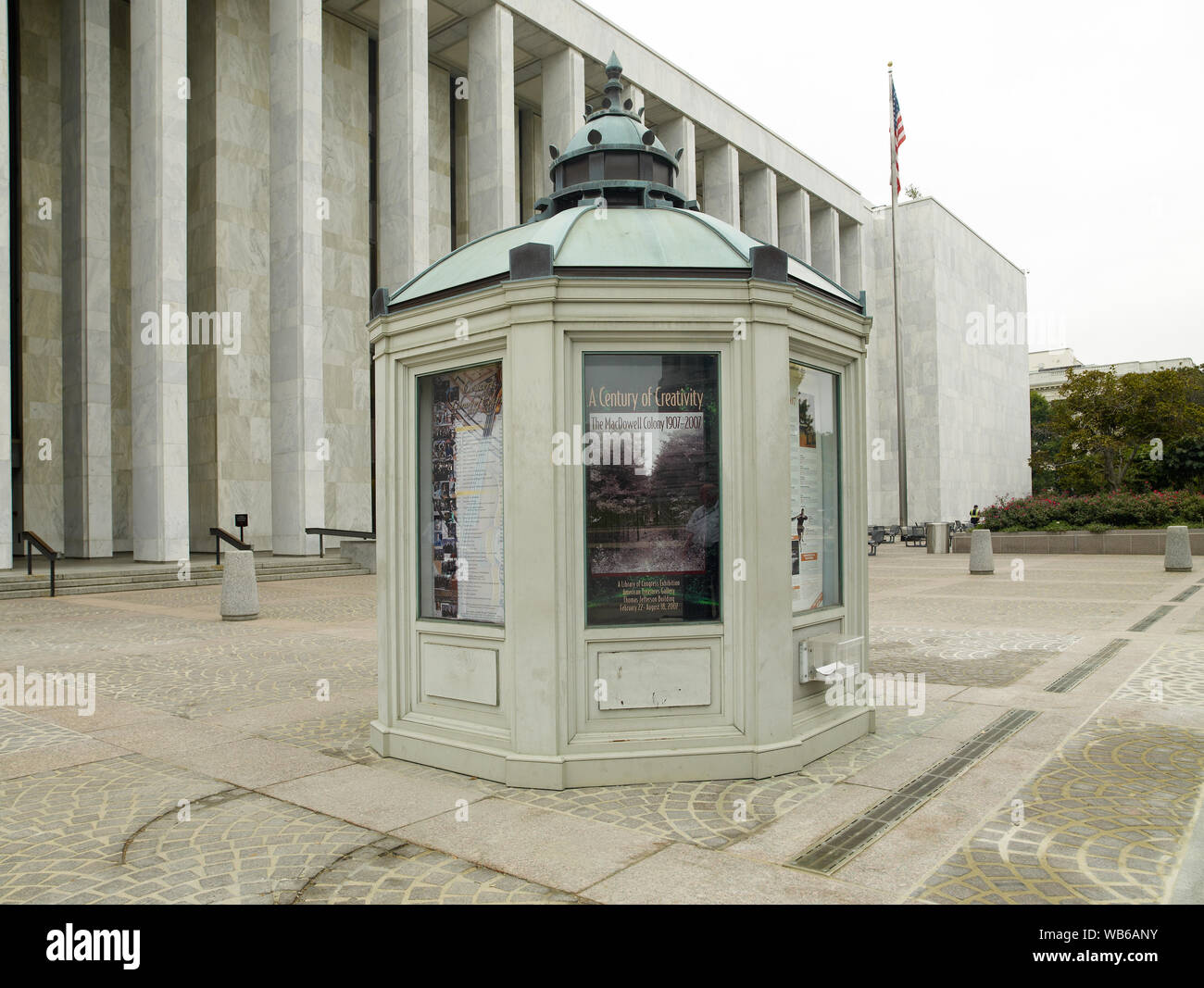 Exterior view. Information kiosk shaped like the cupola of the ...