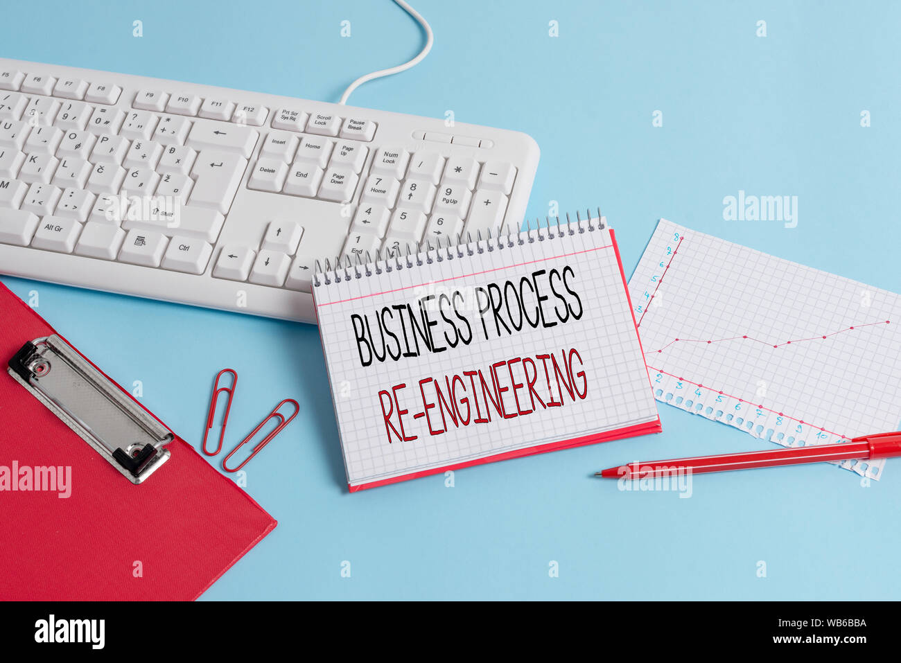 Writing note showing Business Process Re Engineering. Business concept ...