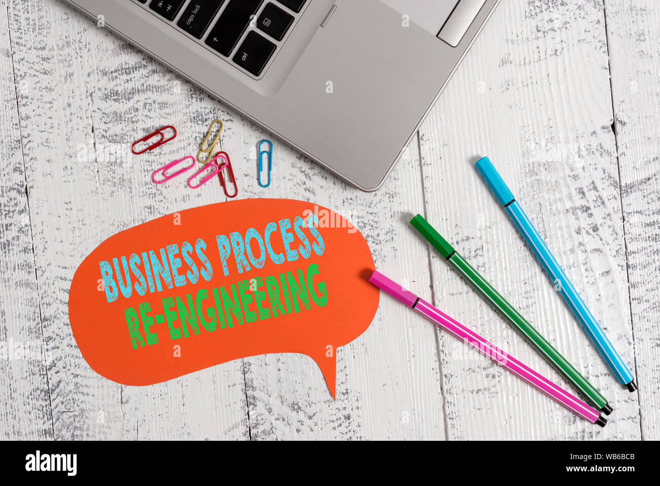 Handwriting text Business Process Re Engineering. Conceptual photo the ...