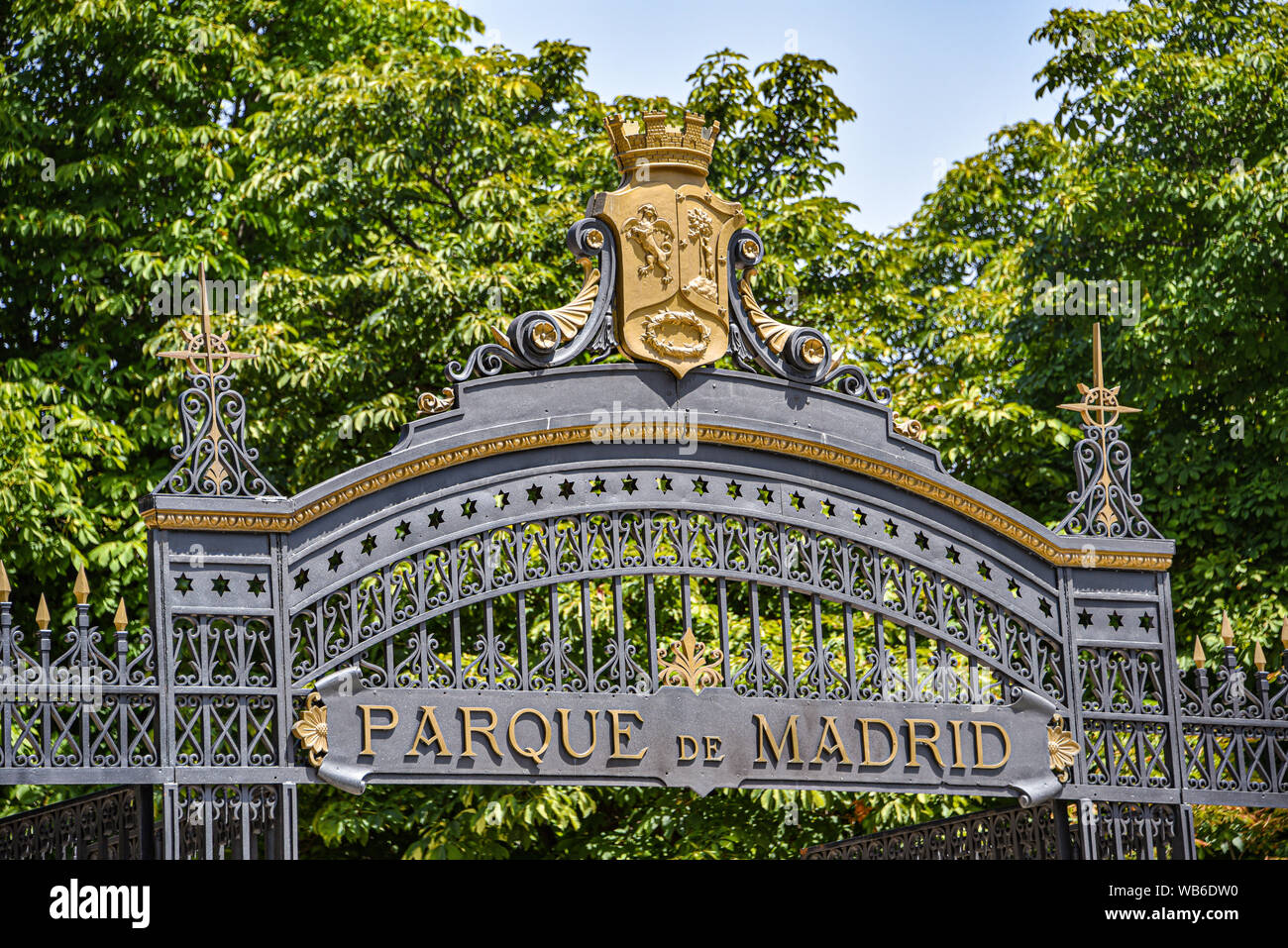 Madrid, Spain - July 22, 2019: Puerta de Espana, the Madrid Park Gate ...