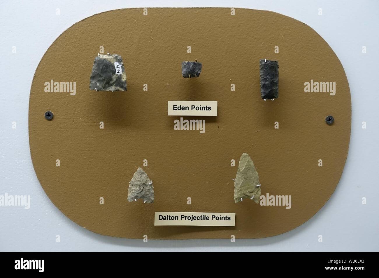 Eden points and Dalton projectile points - Indian Stock Photo - Alamy
