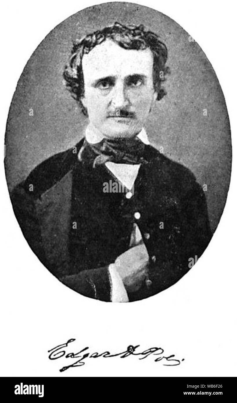 Edgar Allan Poe (photo and signature Stock Photo - Alamy