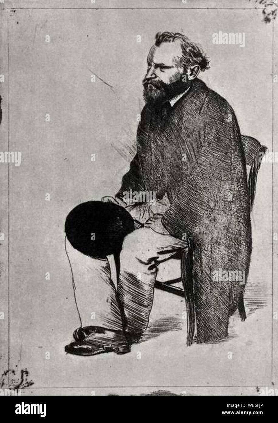 Edgar Degas - Portrait Édouard Manet Stock Photo - Alamy