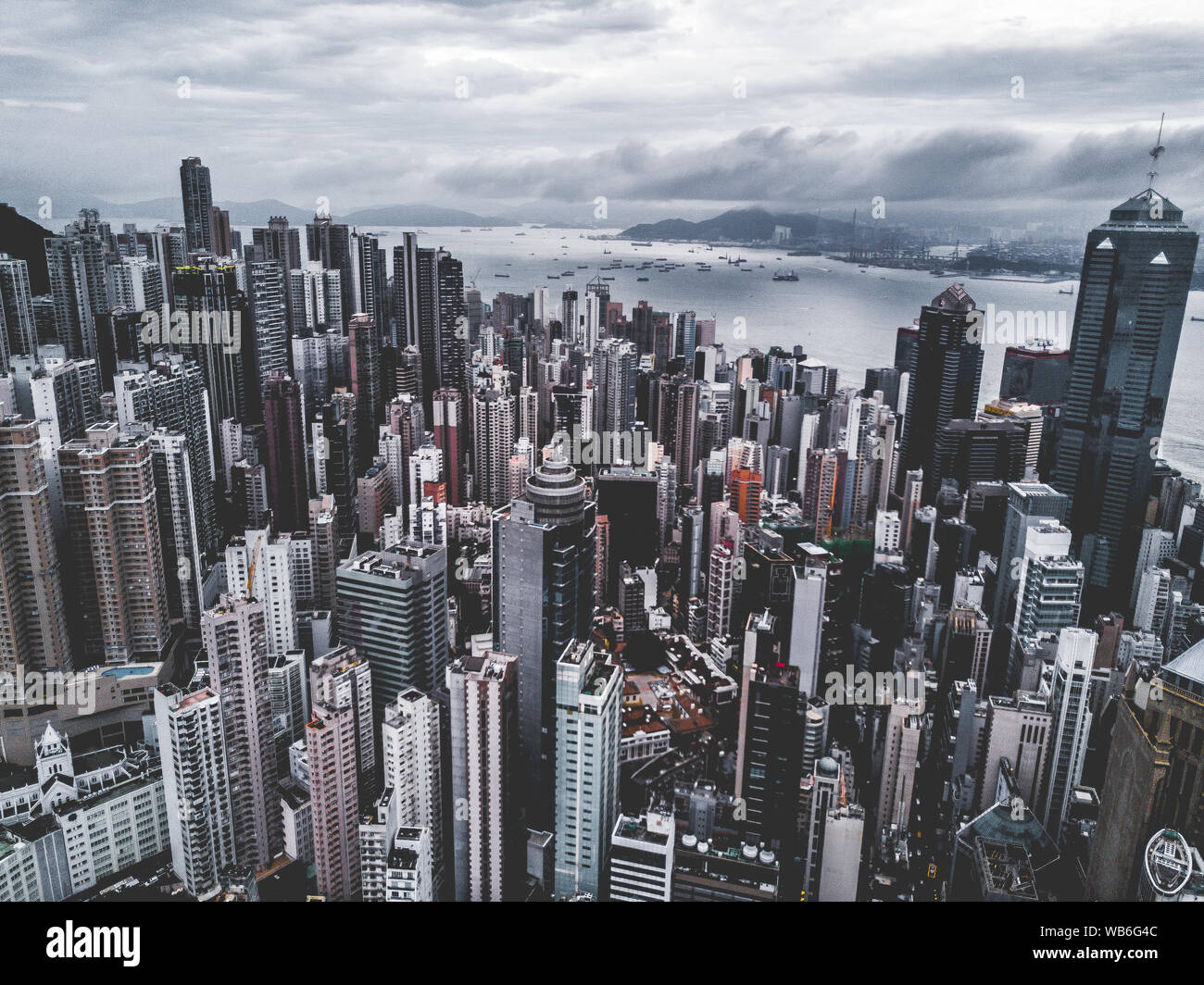 Hong Kong city from above, aerials city views Stock Photo - Alamy