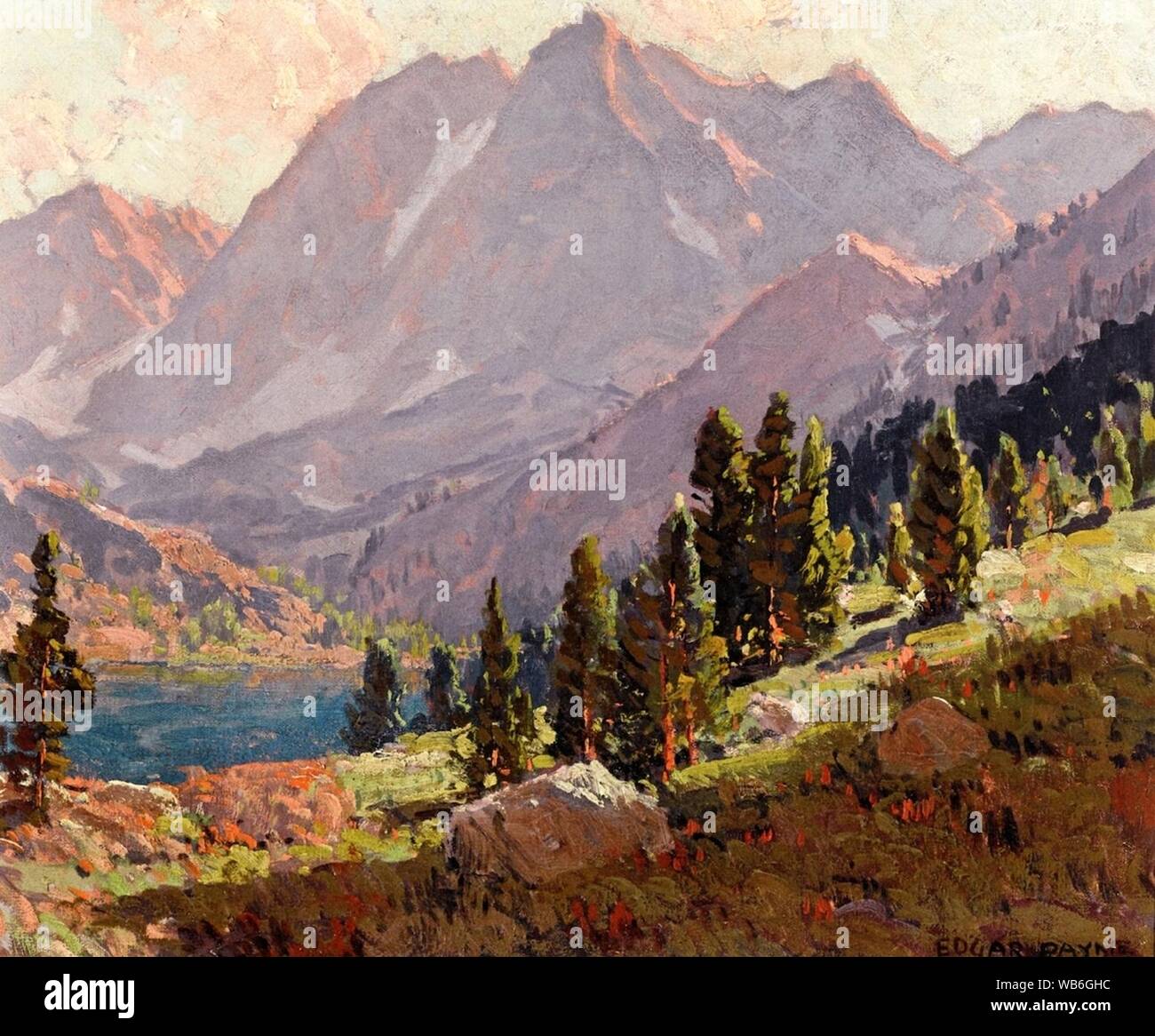 Edgar Payne View at Sabrina Lake, Inyo County Stock Photo - Alamy