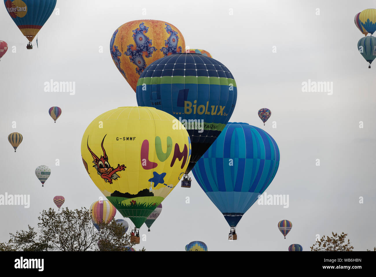 Chambley, France. 3rd August, 2019. Hundreds of hot air balloons took off from the Chambley ...