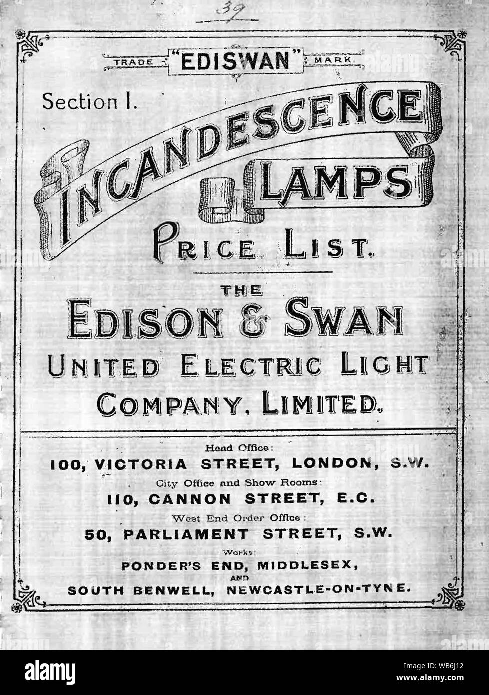 Edison Swan High Resolution Stock Photography and Images - Alamy