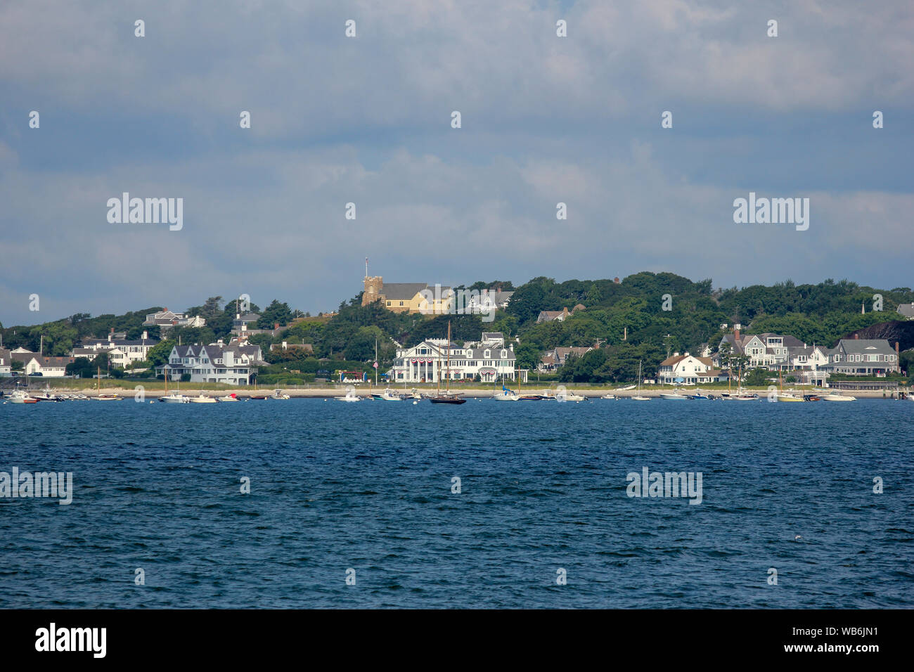 Hyannis Port seen from Lewis Bay, Hyannis, Barnstable, Cape Cod ...