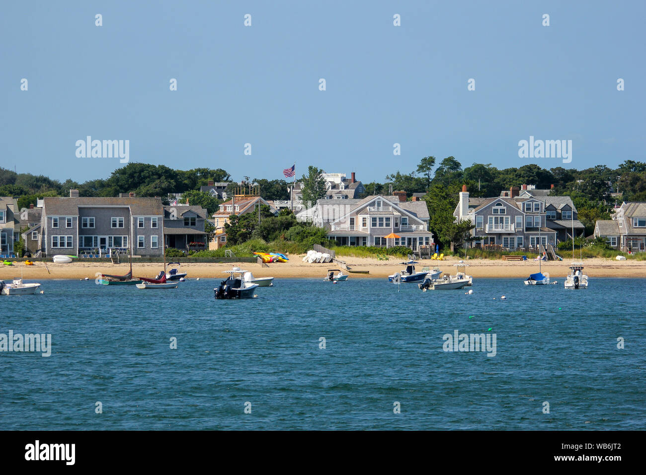 Boats and waterfront homes, Nantucket, Massachusetts, United States ...