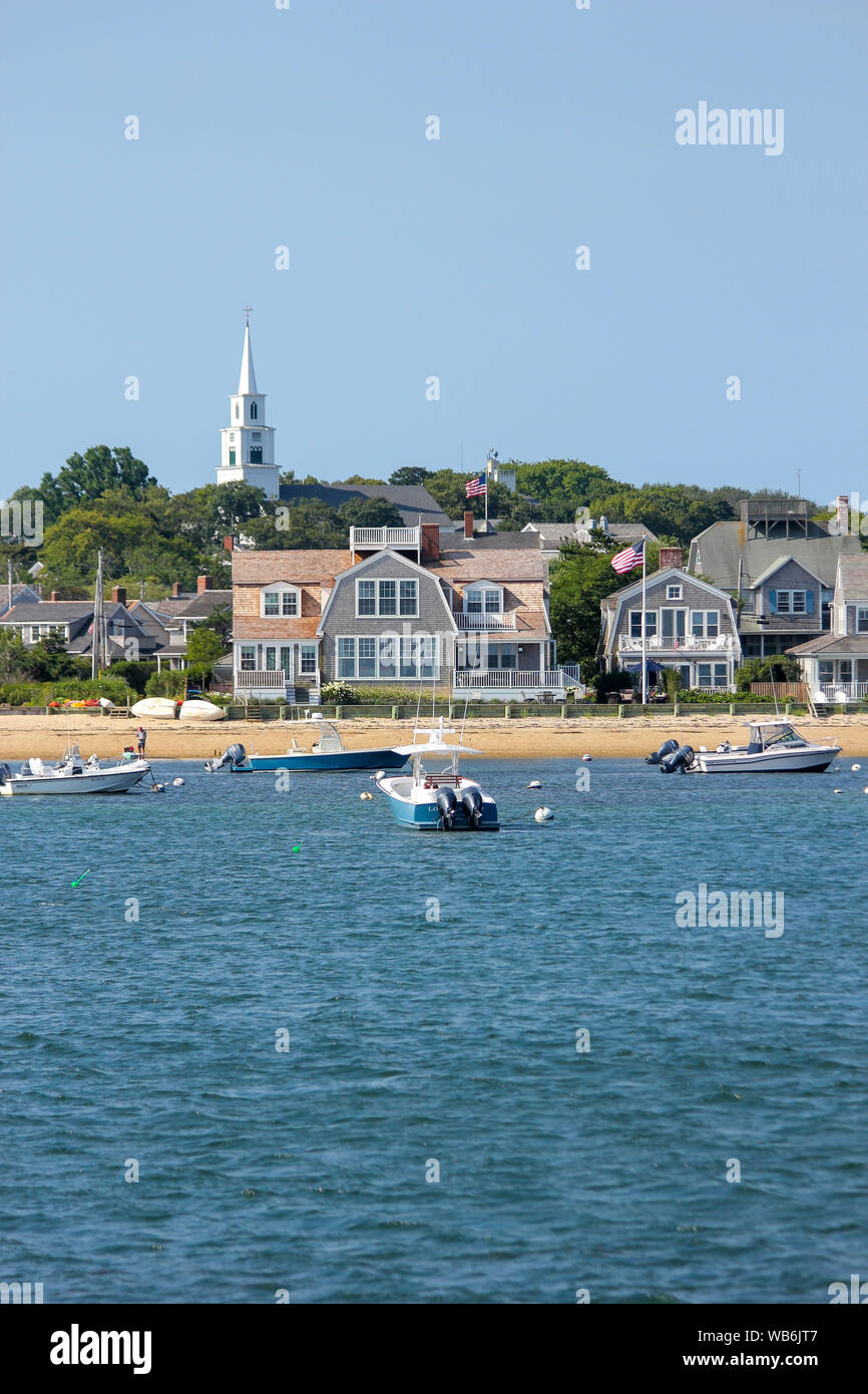 Boats and waterfront homes, Nantucket, Massachusetts, United States ...