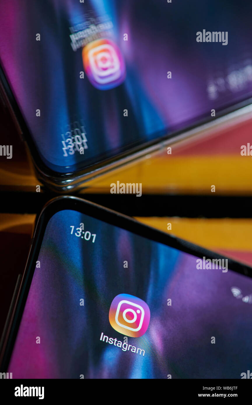 New york, USA - august 24, 2019: Installed instagram application on ...