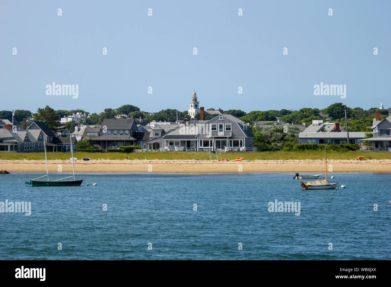 Boats and waterfront homes, Nantucket, Massachusetts, United States ...