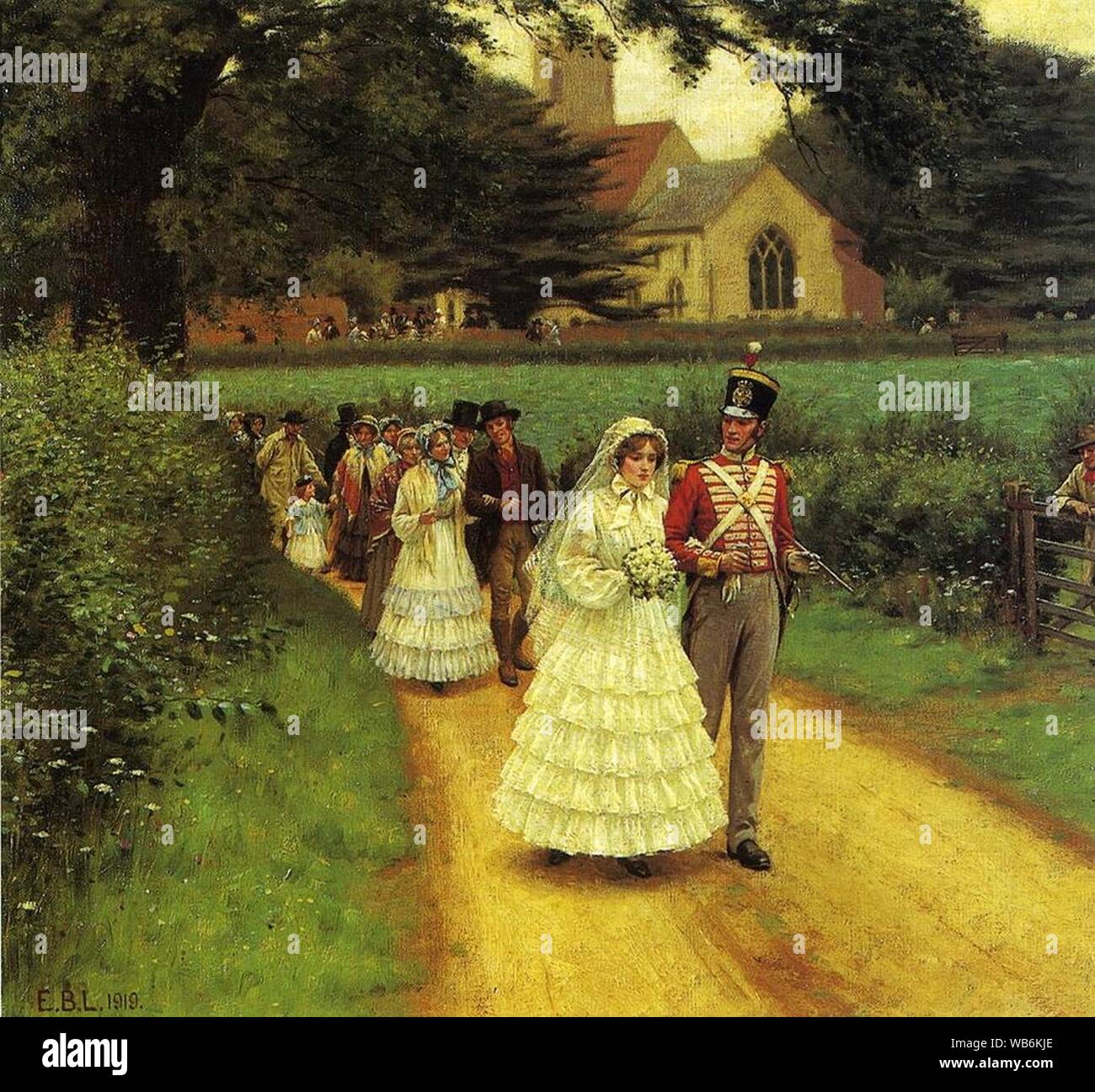 Edmund Blair Leighton - Wedding march Stock Photo - Alamy