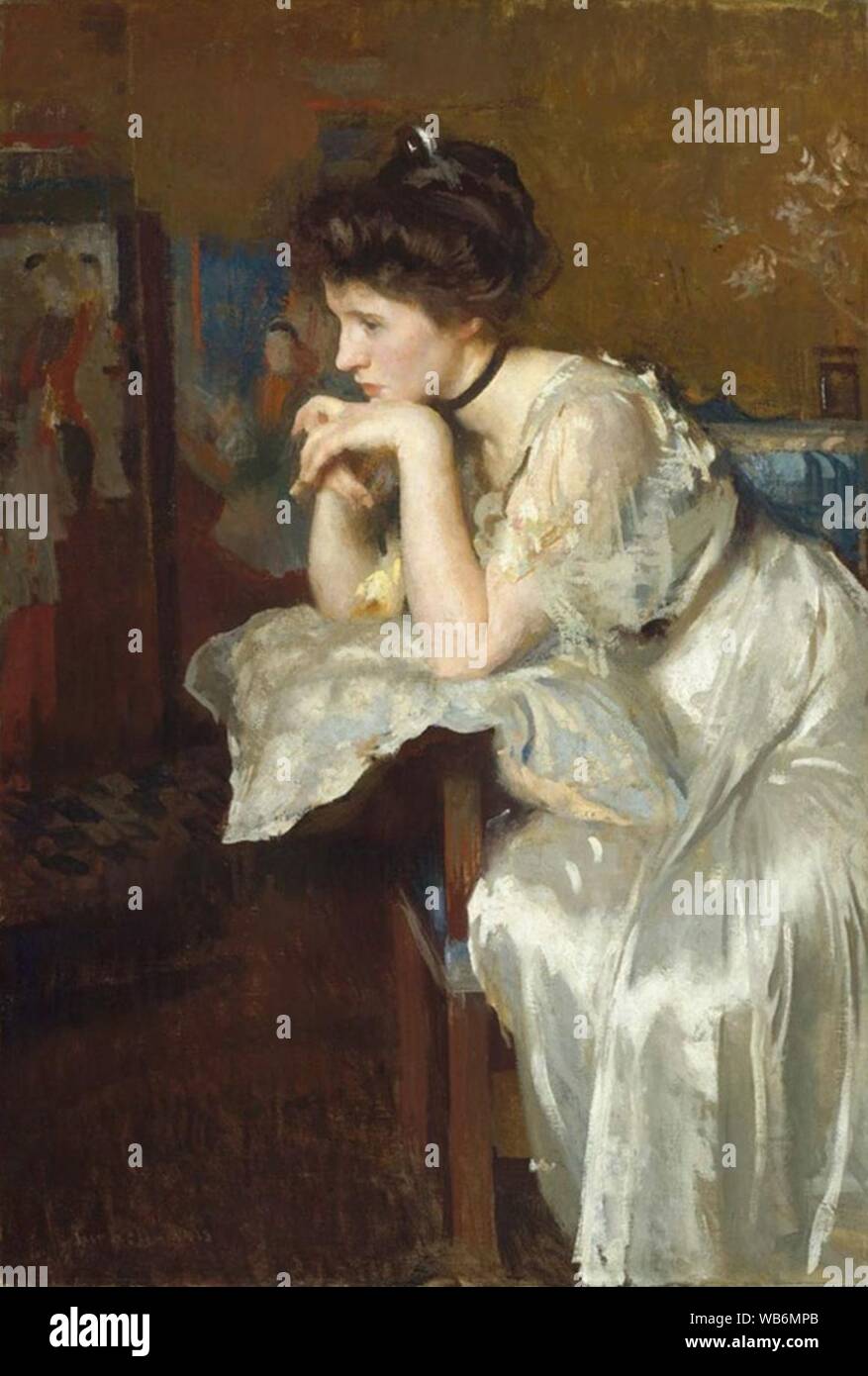 Edmund Tarbell, 1913 - Reverie Stock Photo - Alamy