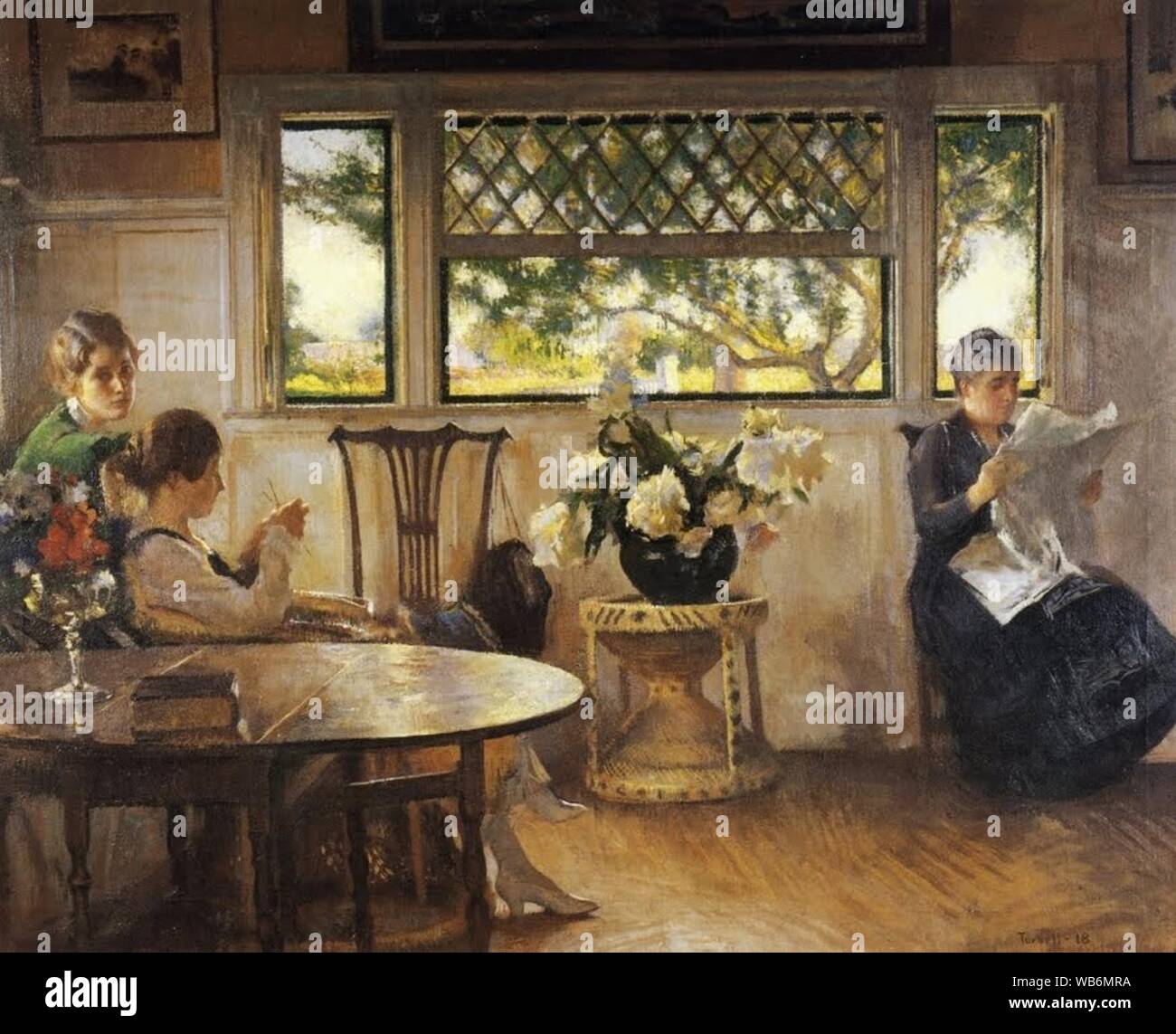 Edmund Tarbell, 1918 - Mother, Mercie and Mary Stock Photo - Alamy