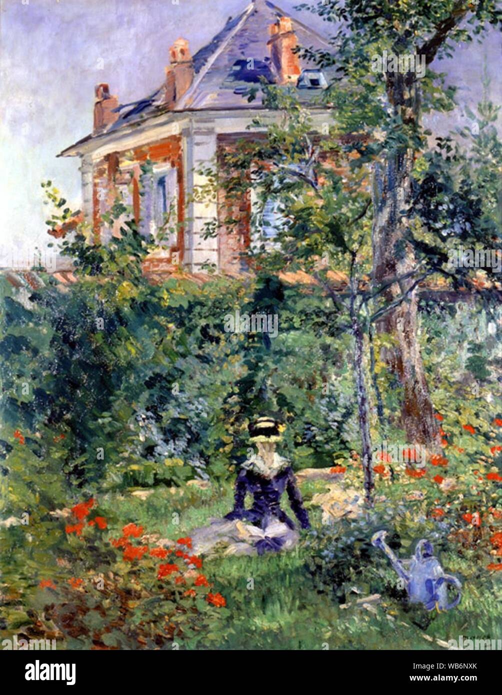 Edouard Manet - Girl in the Garden at Bellevue Stock Photo - Alamy
