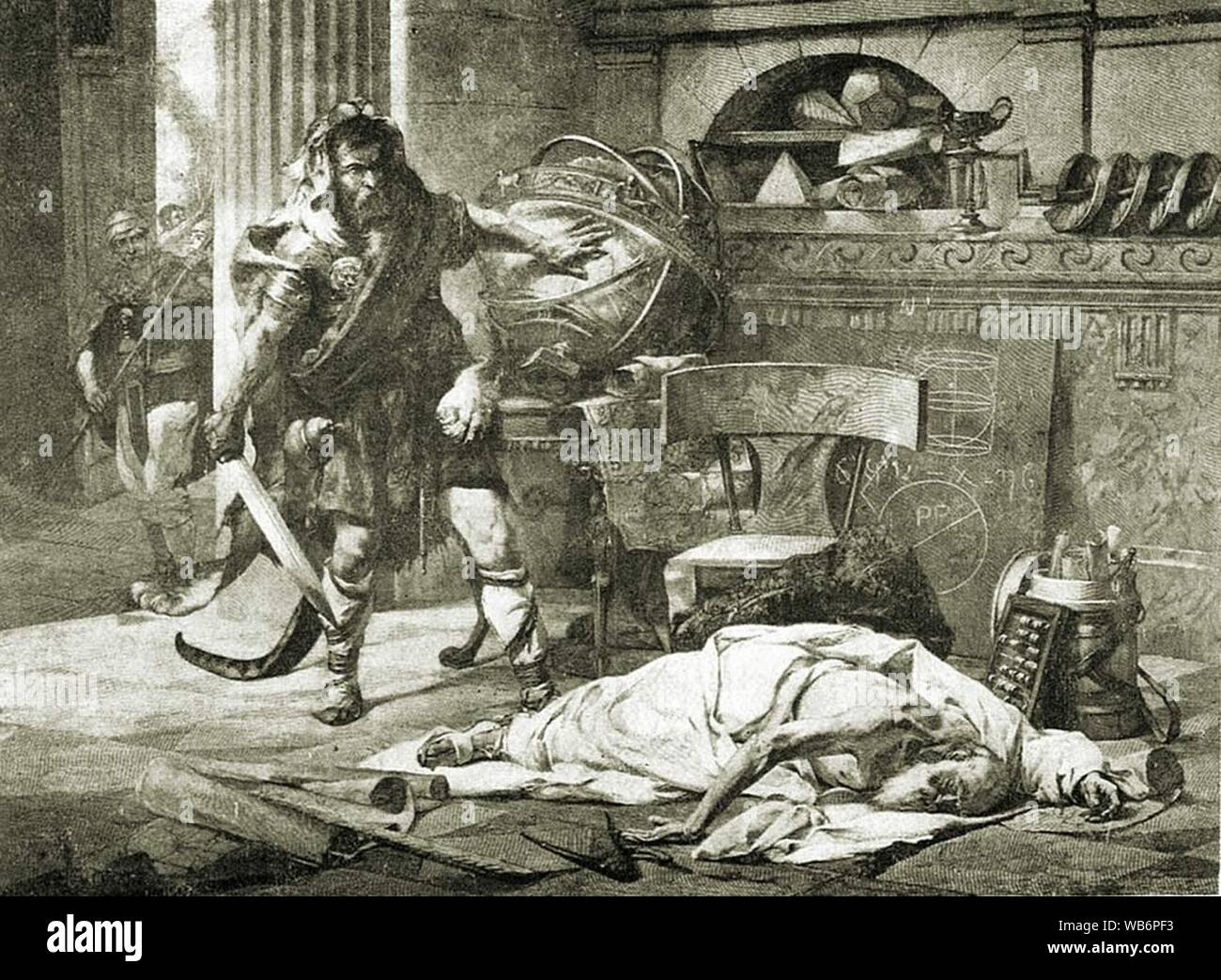 Edouard Vimont (1846-1930) Archimedes death Stock Photo - Alamy