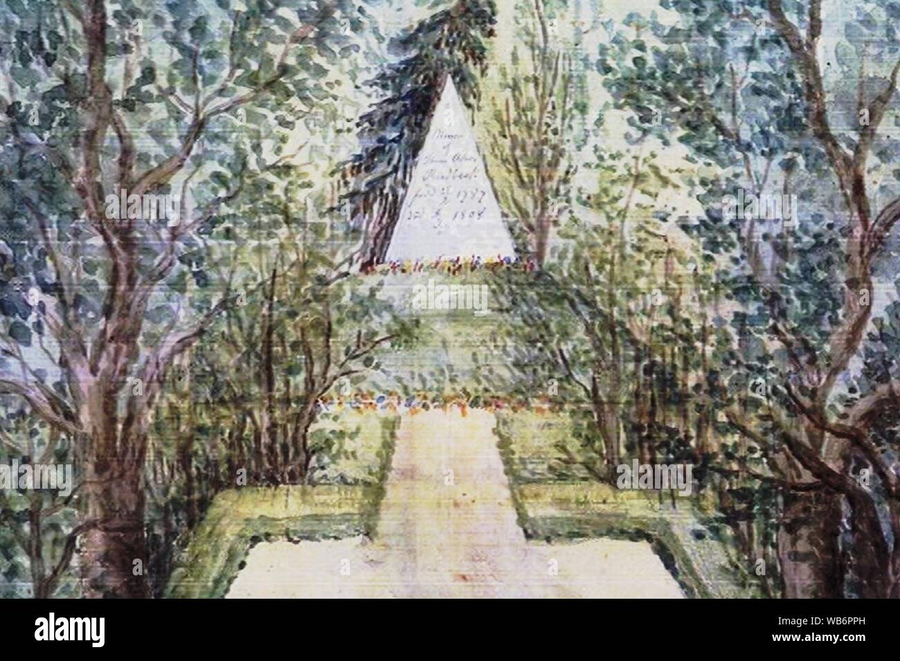 Edsbergs slott monumentet ritning Stock Photo - Alamy