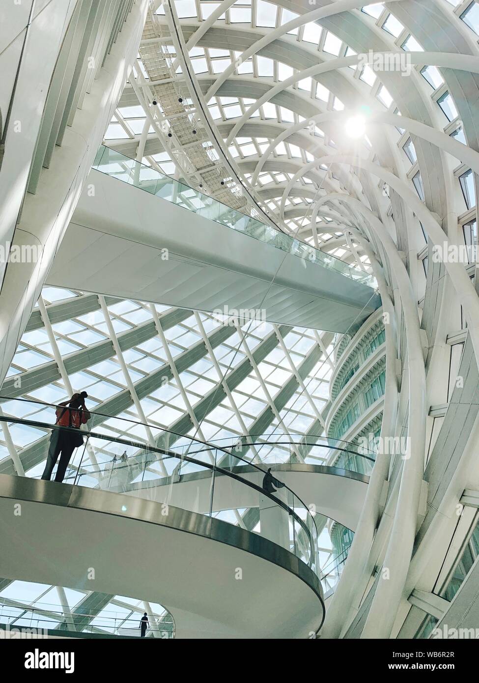 Beijing, China. 23rd Aug, 2019. Mobile photo shows a tourist taking ...