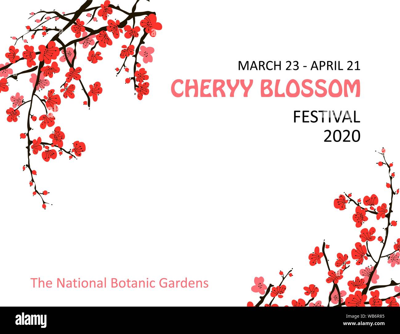 Japanese Cherry Tree Festival Stock Vector Images - Alamy