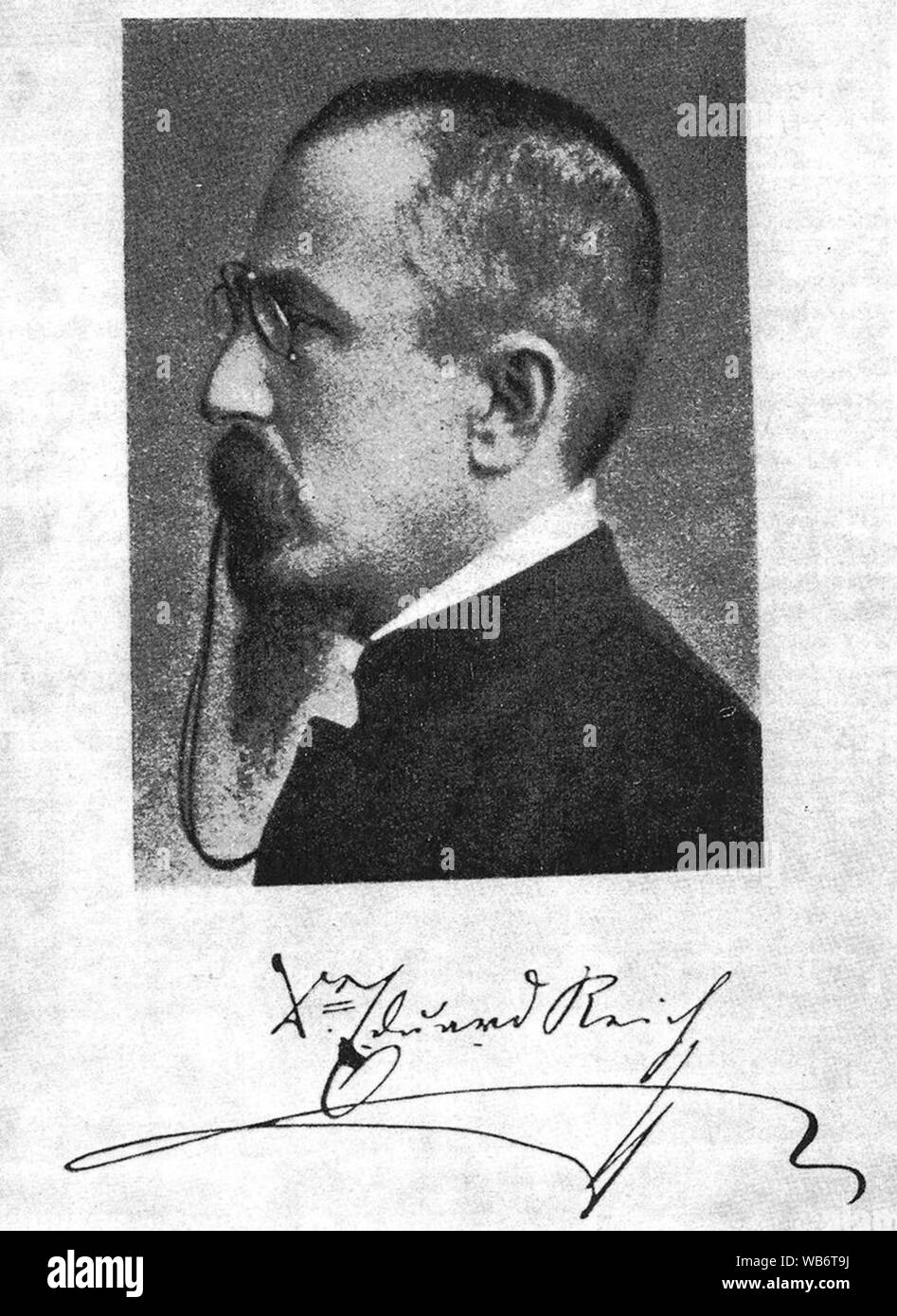 Eduard Reich and signature Stock Photo - Alamy