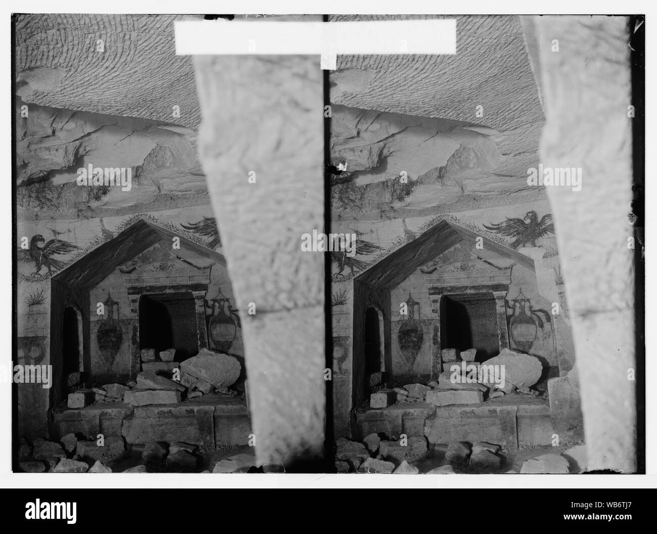 Famous tombs at Beit Jibrin showing wall paintings Abstract/medium: G ...