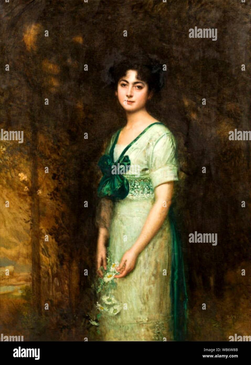 Eduard Veith (1856-1925) Portrait of a woman. 1911 Stock Photo - Alamy