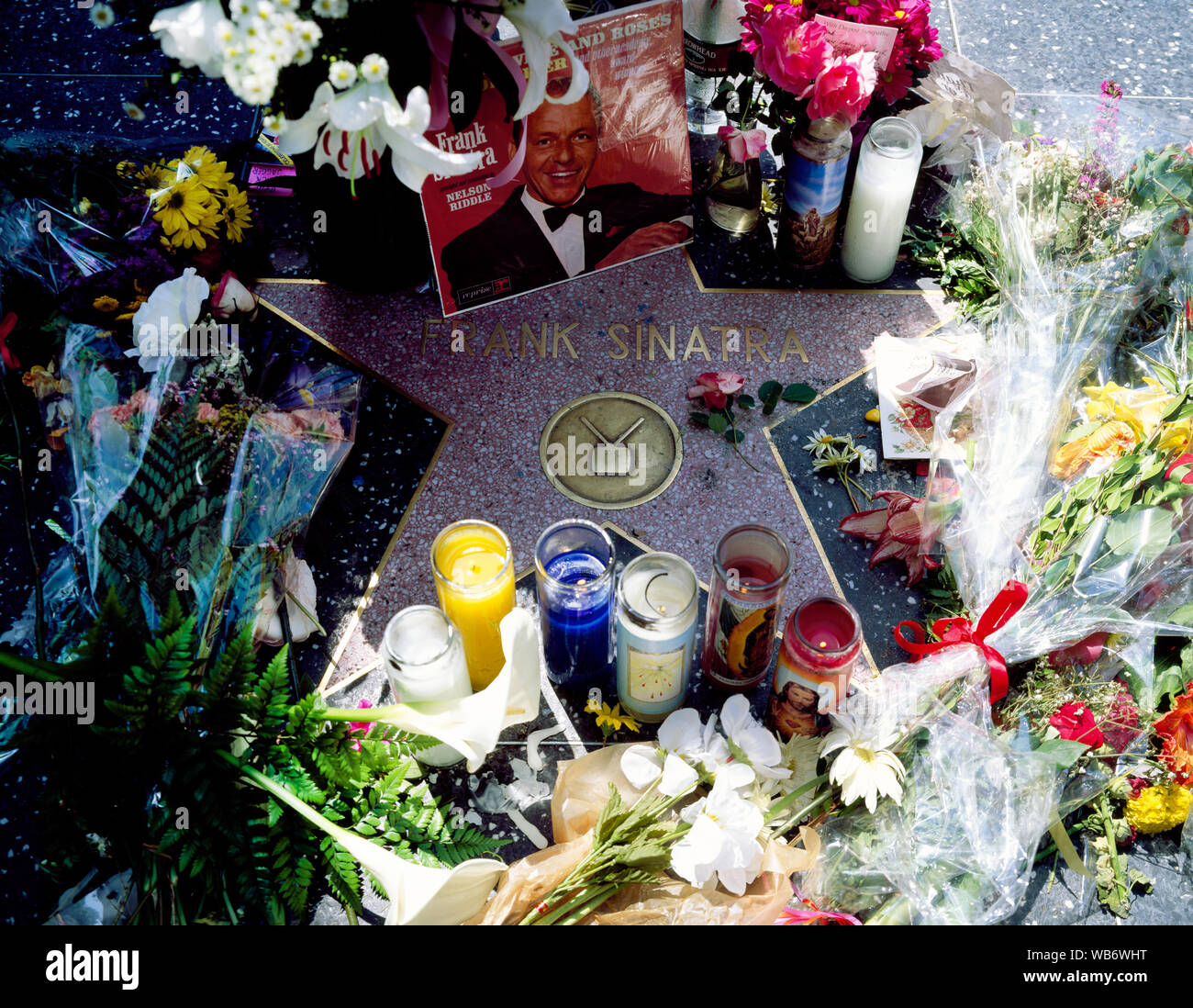 Fans covered Frank Sinatra's star on Hollywood's Walk of Fame, when the ...