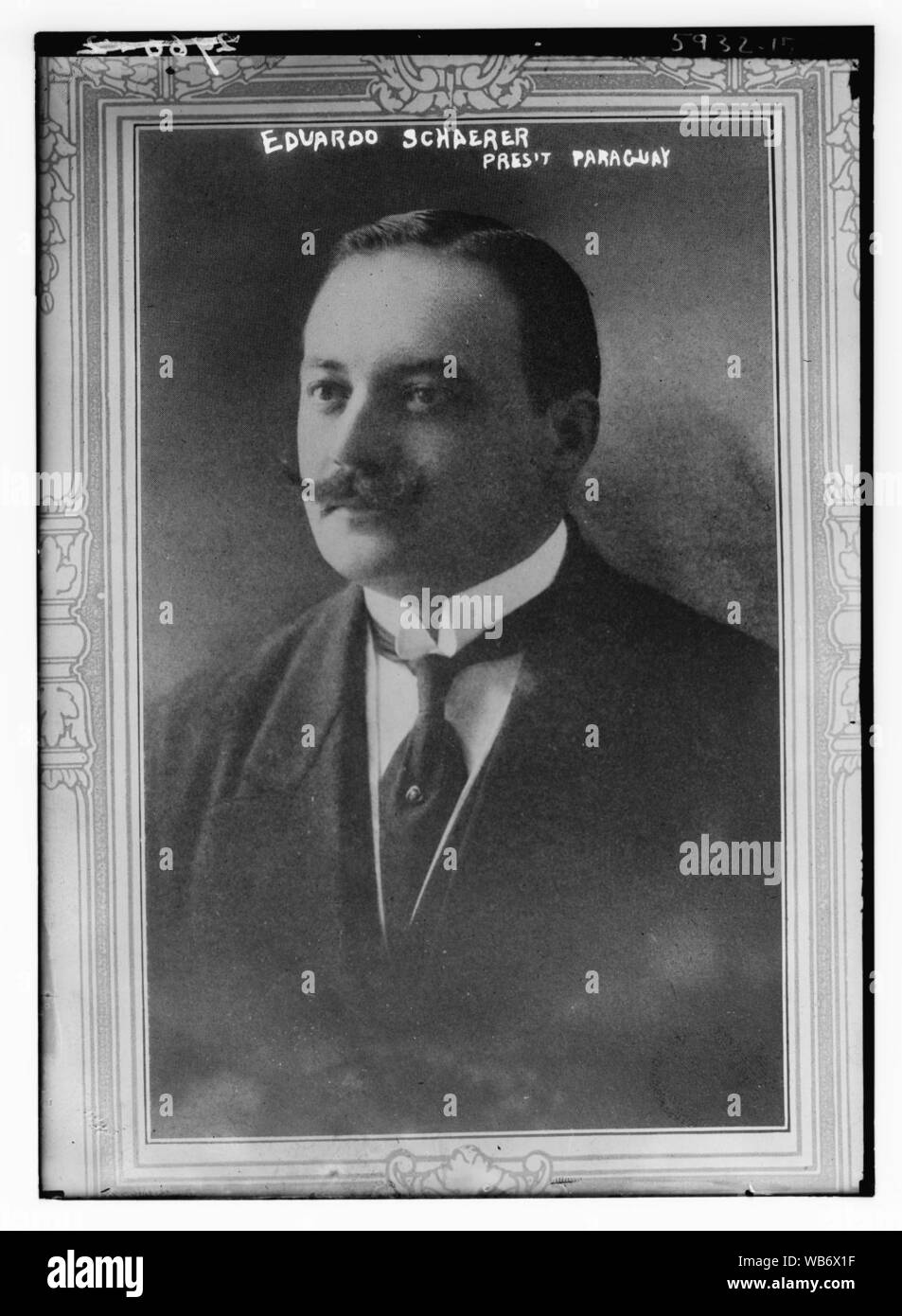 Eduardo Schaerer, Pres't Paraguay Stock Photo - Alamy