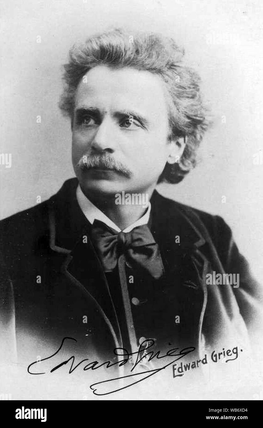 Edvard Grieg (1888) by Elliot and Fry - 02 Stock Photo - Alamy