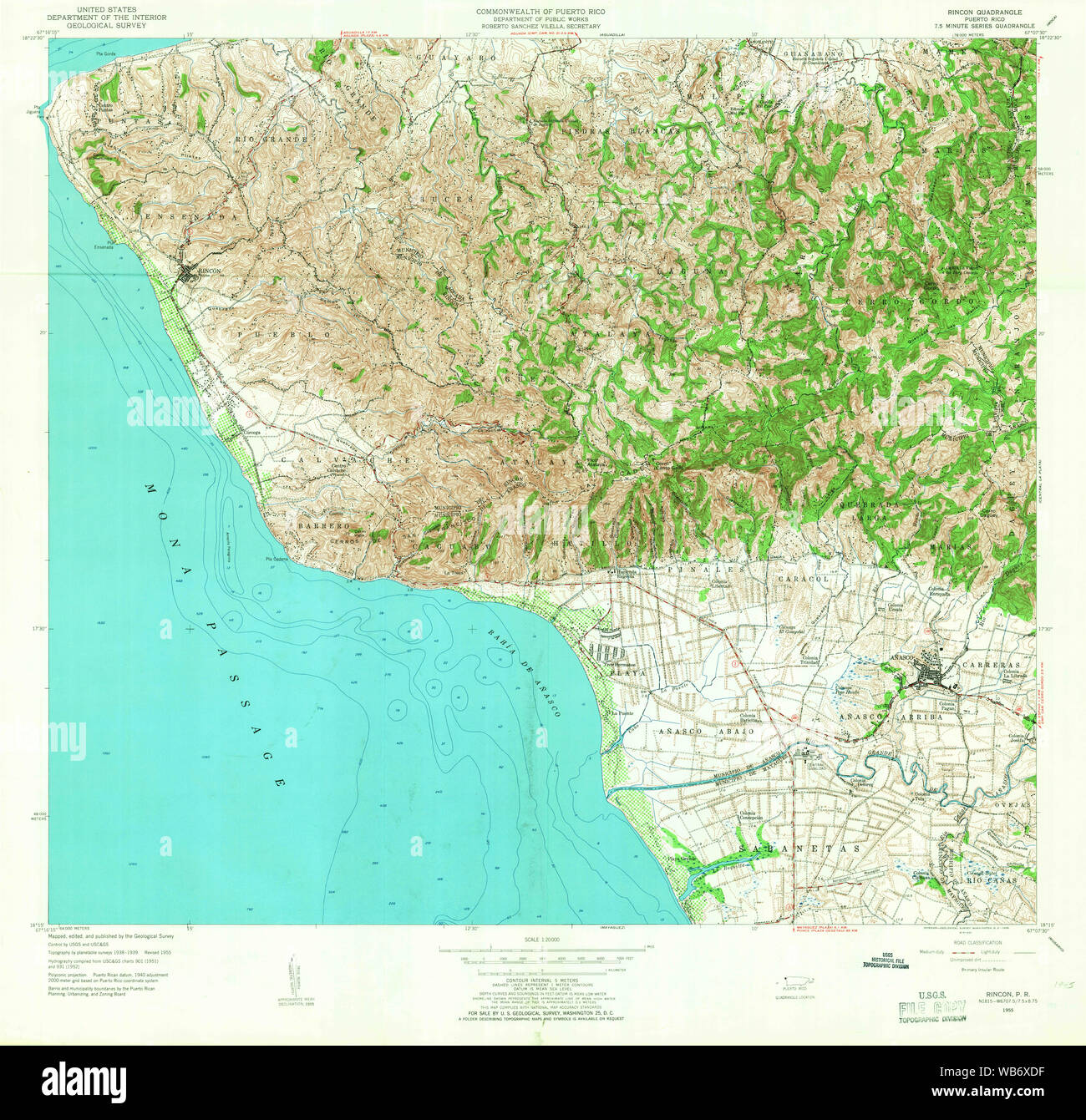 Topographic map puerto rico hi-res stock photography and images - Alamy