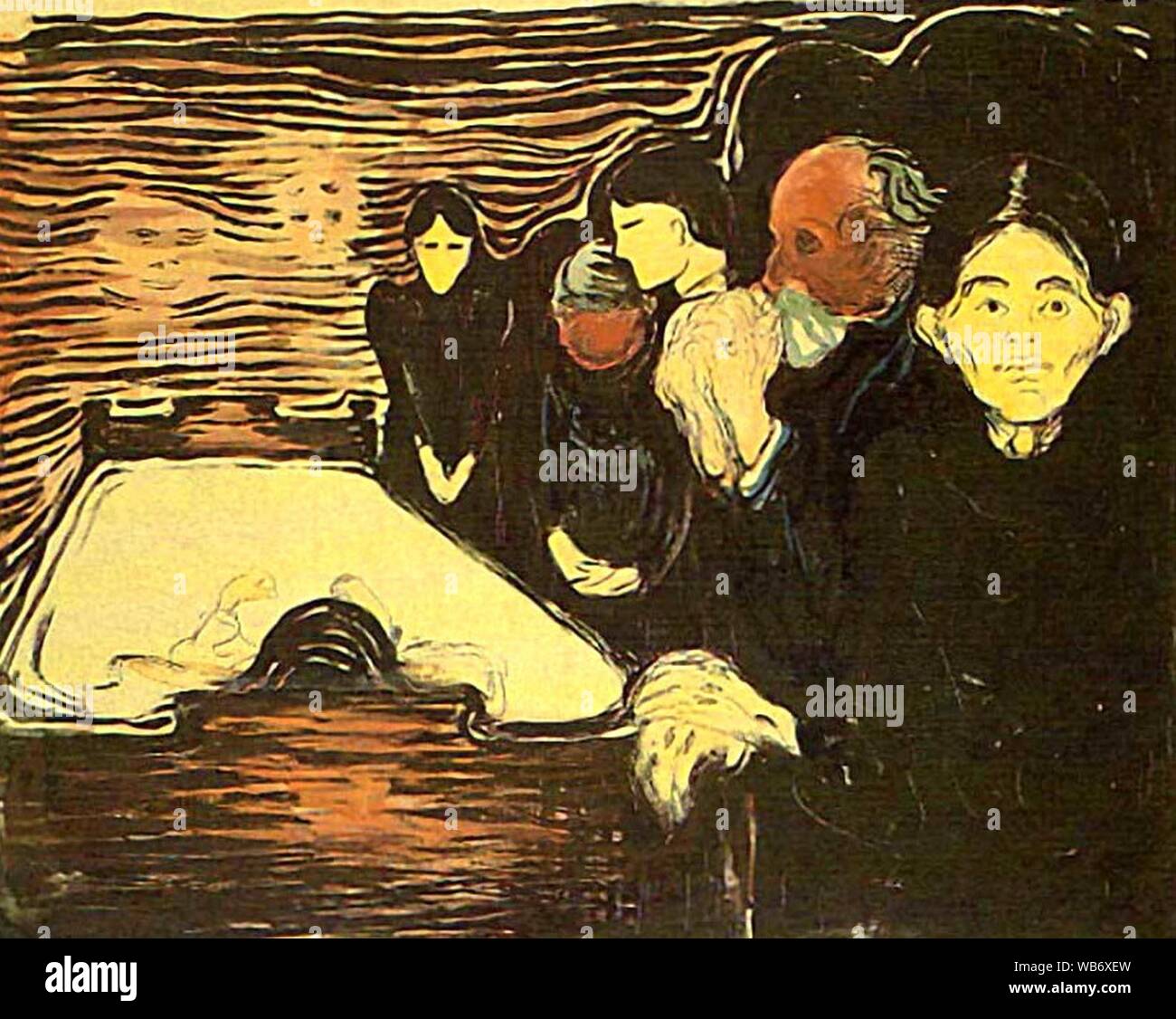 Edvard Munch - At the Death Bed Stock Photo - Alamy