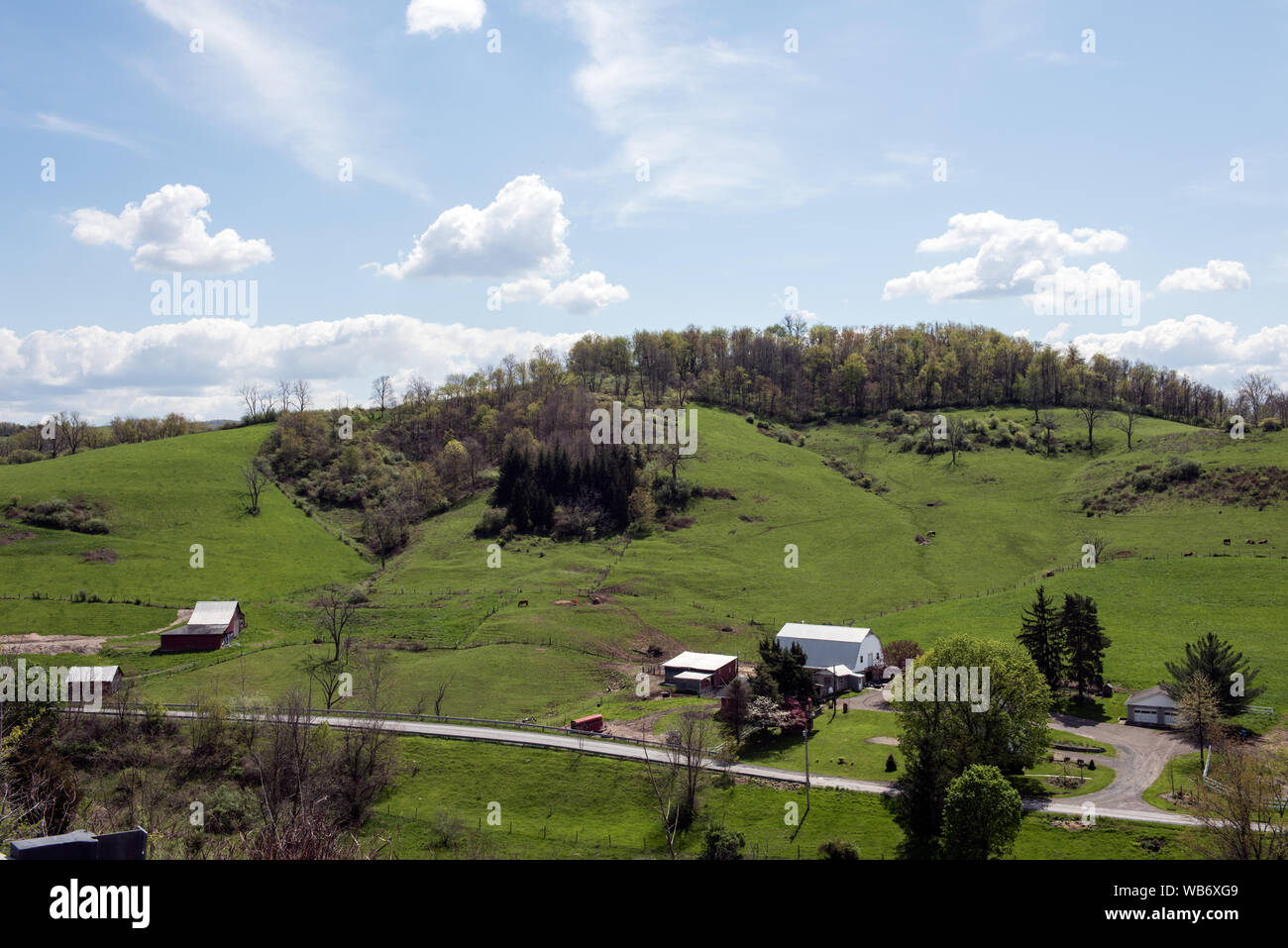 Farm scene in Monongalia County, West Virginia Stock Photo - Alamy