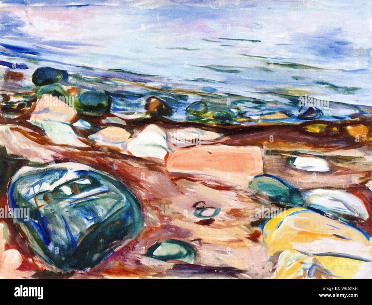 Edvard Munch - Beach with Rocks Stock Photo - Alamy