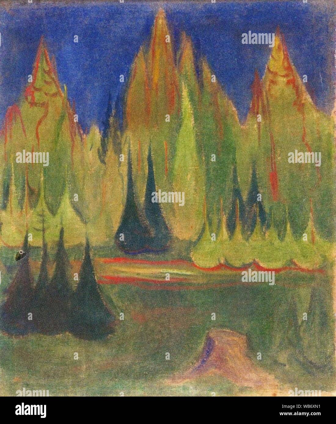 Edvard Munch - Dark Spruce Forest (2 Stock Photo - Alamy