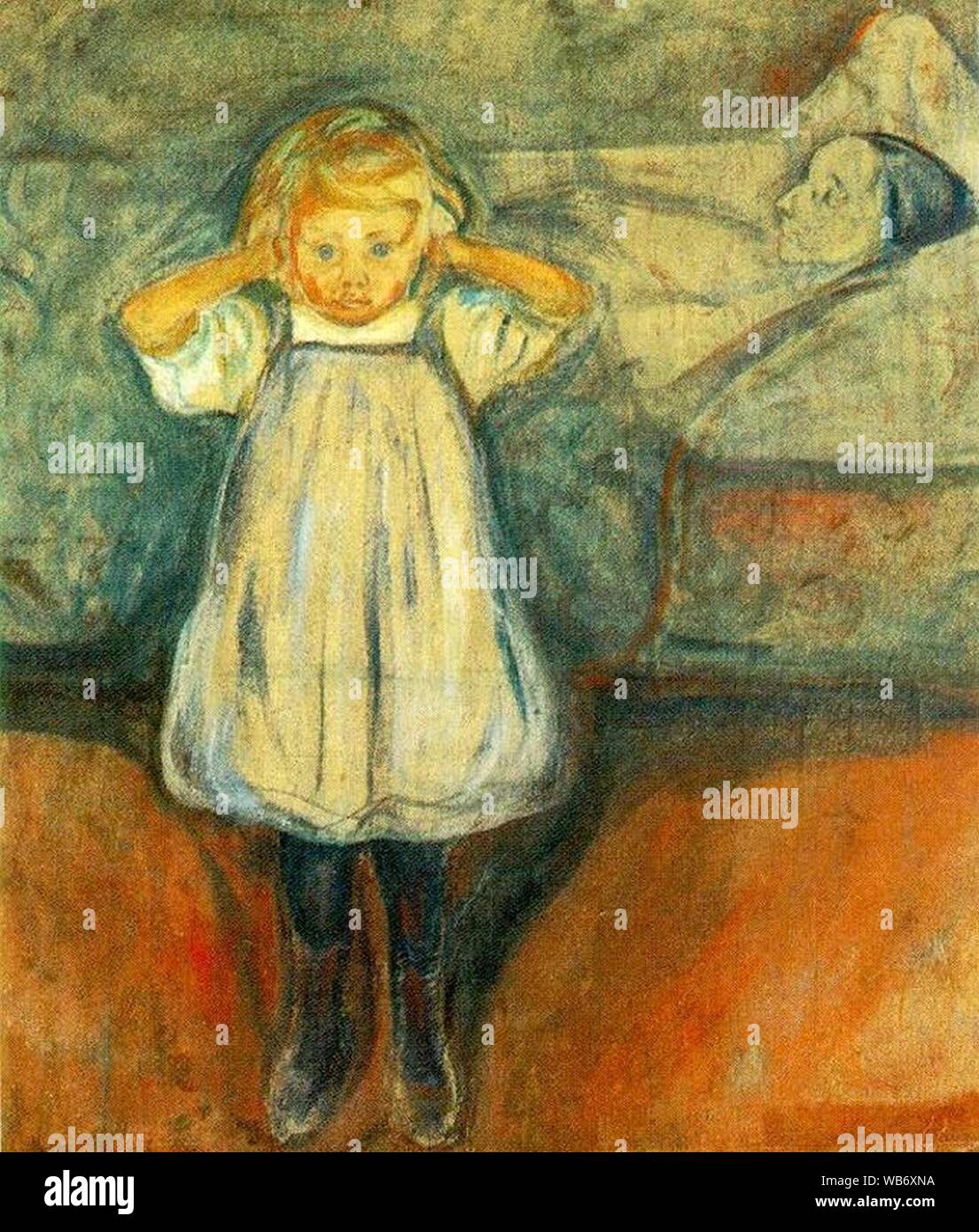Edvard Munch - Death and the Child (1899), Kunsthalle Bremen Stock ...