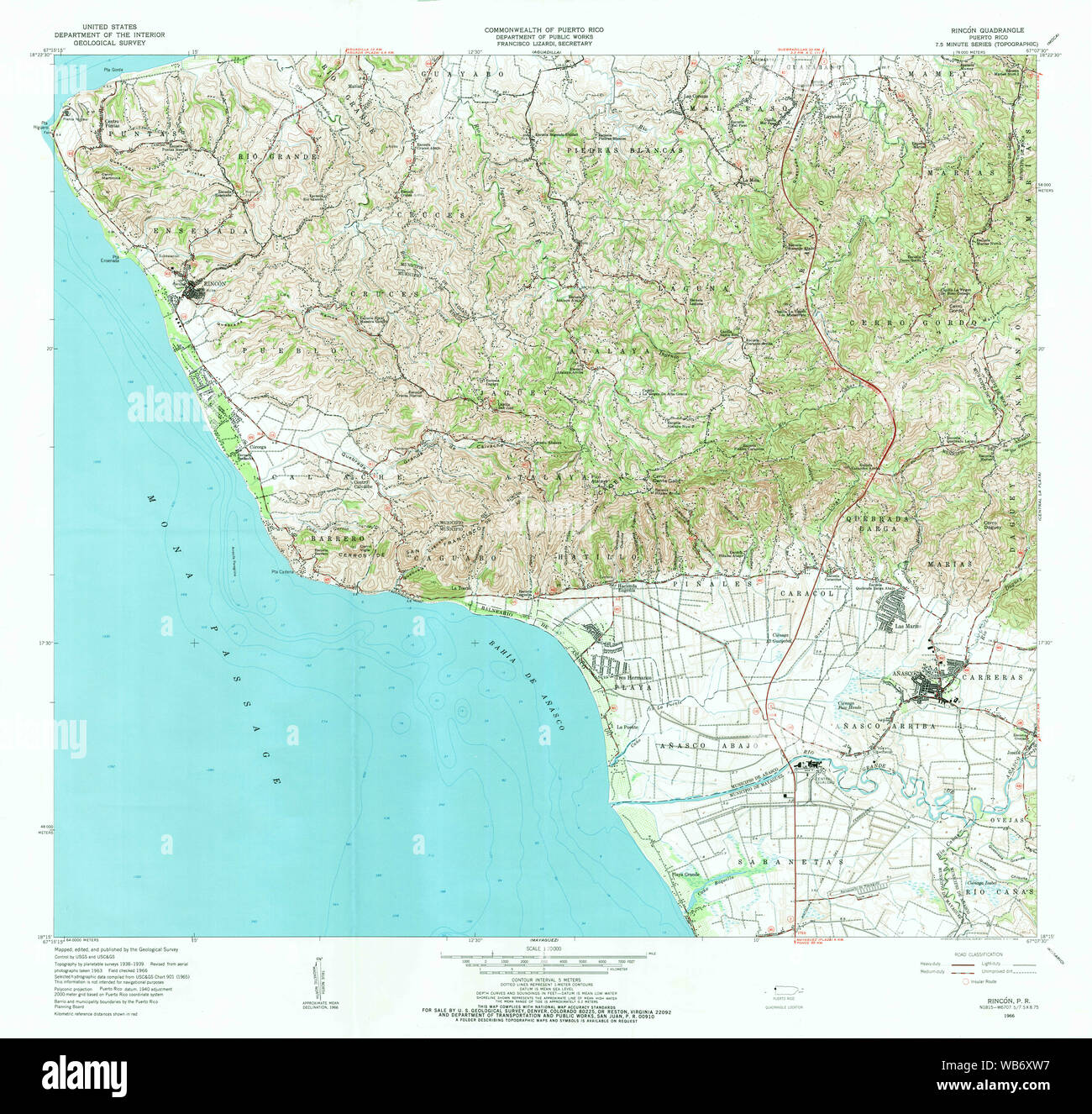 Topographic map puerto rico hi-res stock photography and images - Alamy