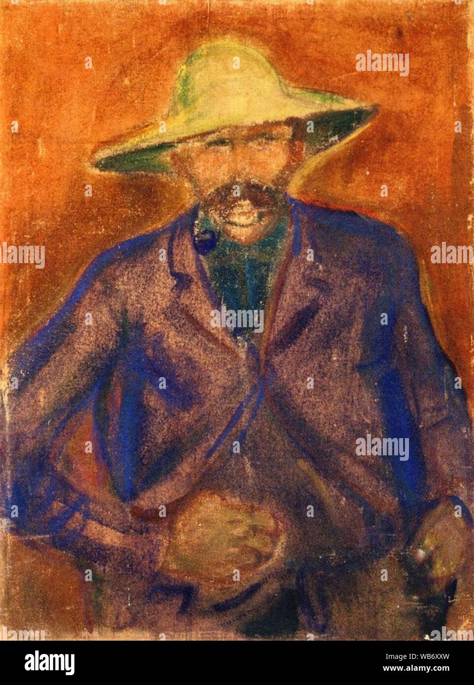 Edvard Munch - Man with Straw Hat Stock Photo - Alamy