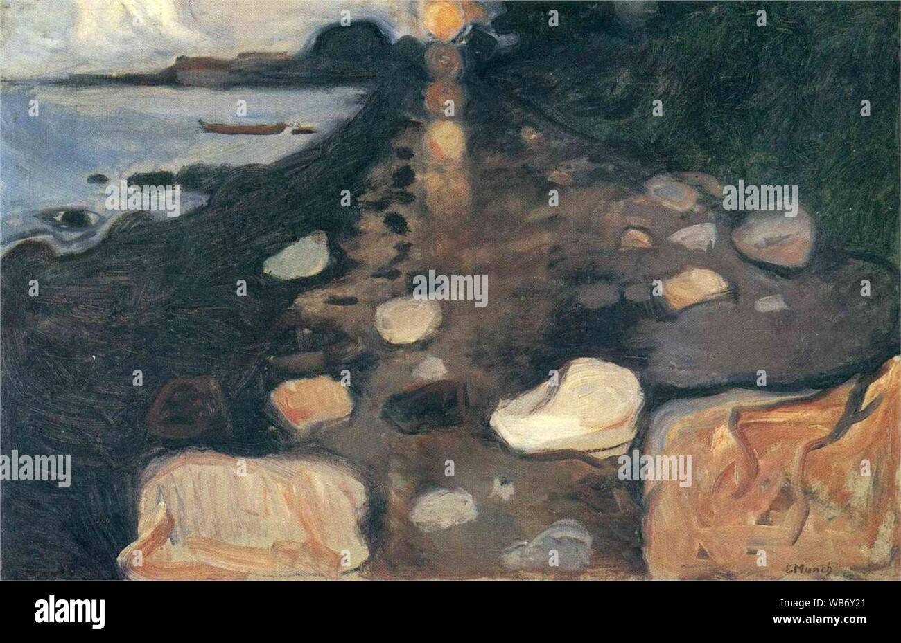 Edvard Munch - Moonlight on the Beach (1892 Stock Photo - Alamy
