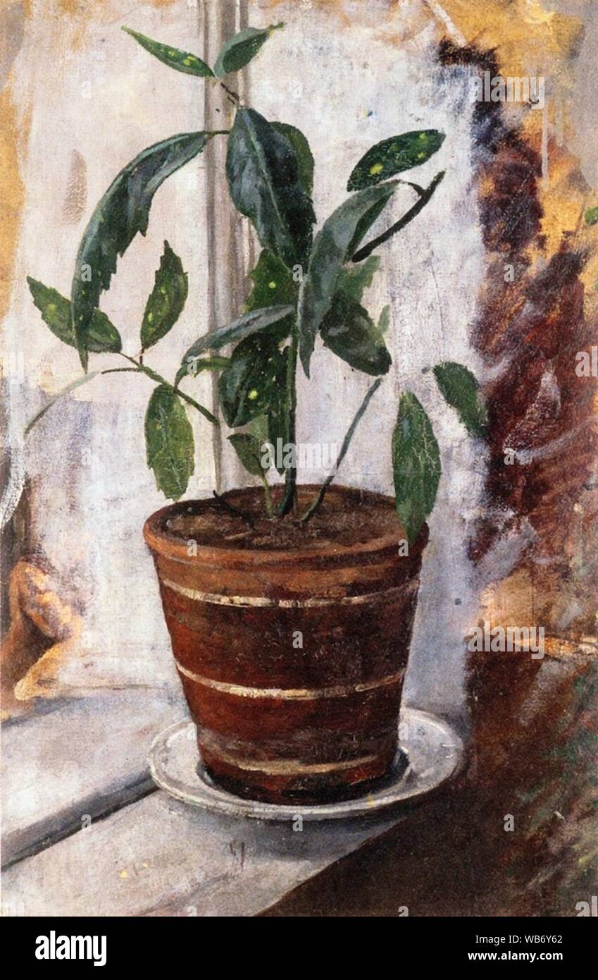 Edvard Munch - Potted Plant on the Windowsill Stock Photo - Alamy