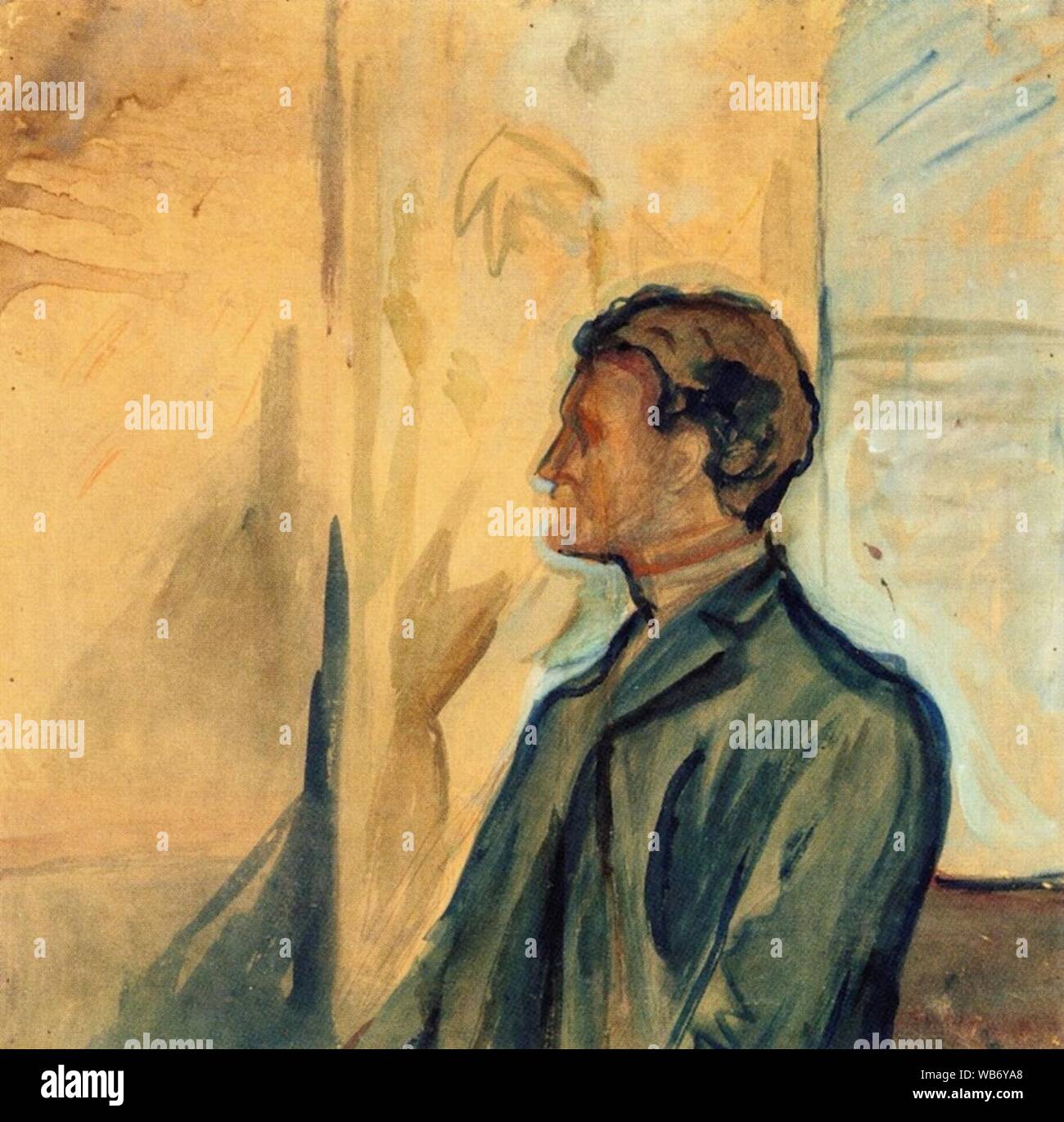 Edvard Munch Self Portrait With Wine Bottle