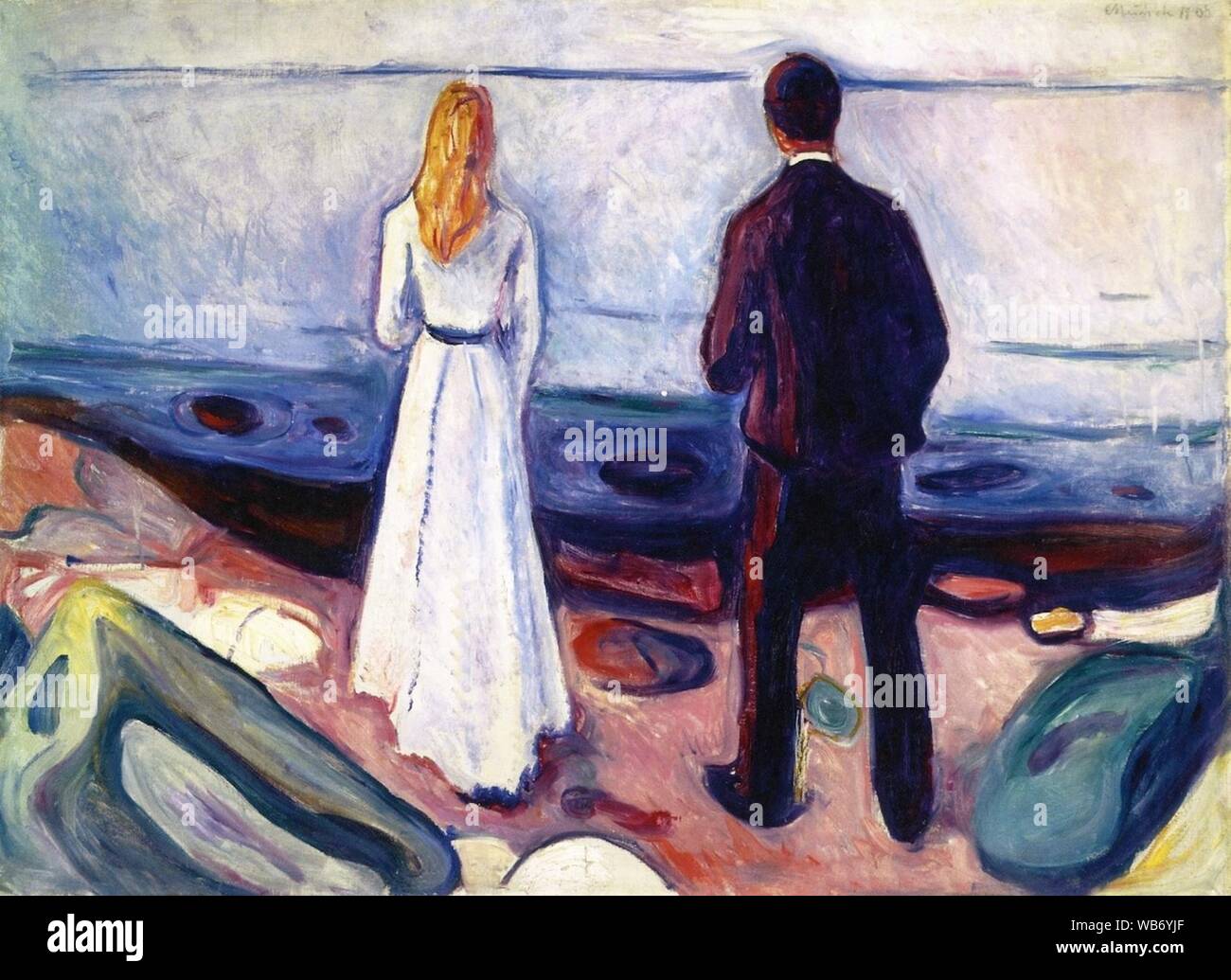 Edvard Munch - Two Human Beings (The Lonely Ones) (1905 Stock Photo - Alamy
