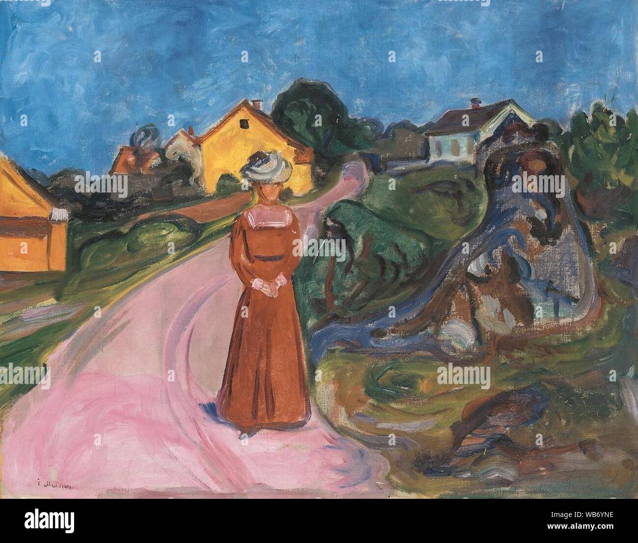 Edvard Munch - Woman in Red Dress (1902-03 Stock Photo - Alamy