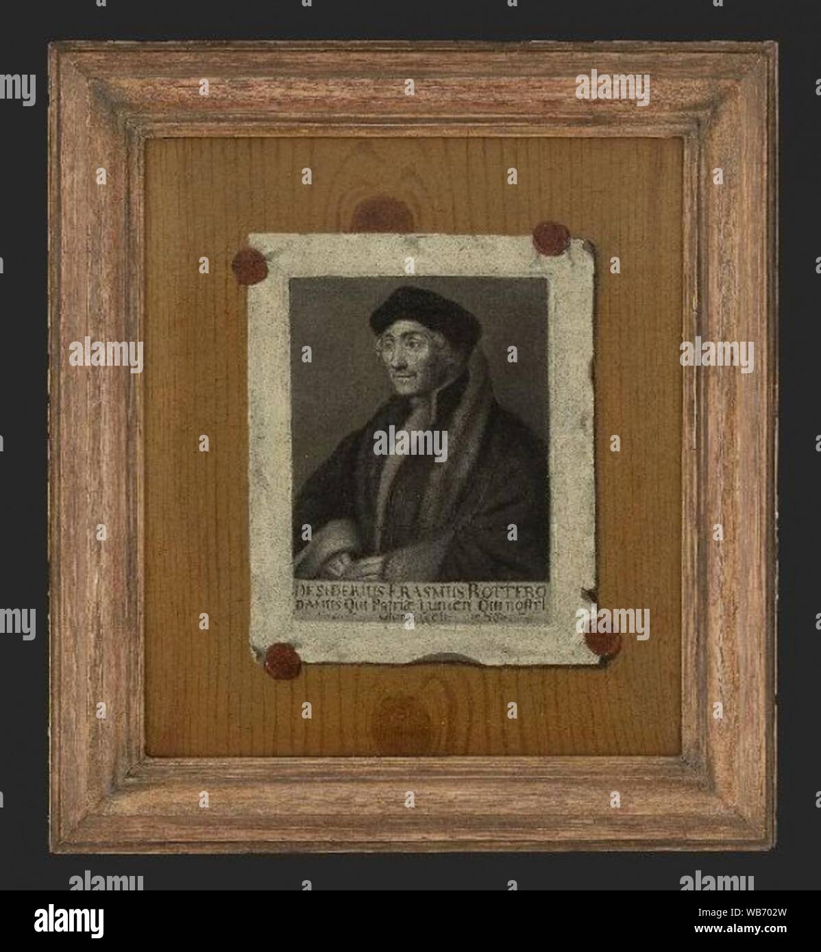 Edwaert Collier - Portret van Desiderius Erasmus geschilderd als trompe ...
